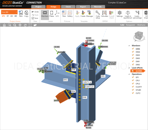 Exporting to IDEA StatiCa